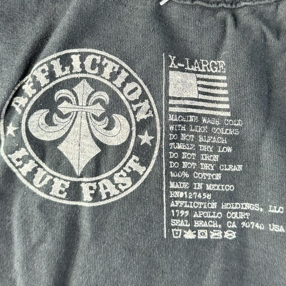 Affliction | Shirts | Affliction Mens Short Sleeve Graphic Tshirt ...